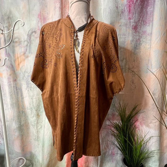 krazy kat | Jackets & Coats | Krazy Kat Western Wear Faux Suede Laser ...